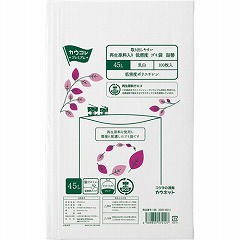 取り出しやすい再生原料入LDゴミ袋詰替45L乳×4 買いやす.net
